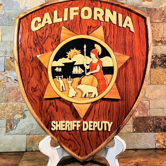 World Design Inc. | Wall Decor | California Sheriff Deputy Wood Wall ...